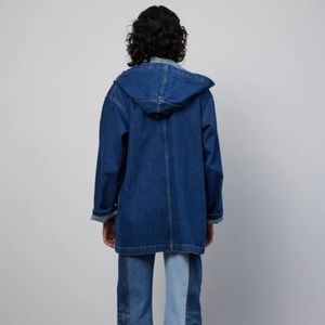 B SIDES | Jackets & Coats | Nwot B Sides Denim Hooded Travel Jacket In ...